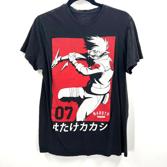 Naruto | Shirts | Naruto Shippuden 7 Large Graphic Vintage Black Tshirt ...